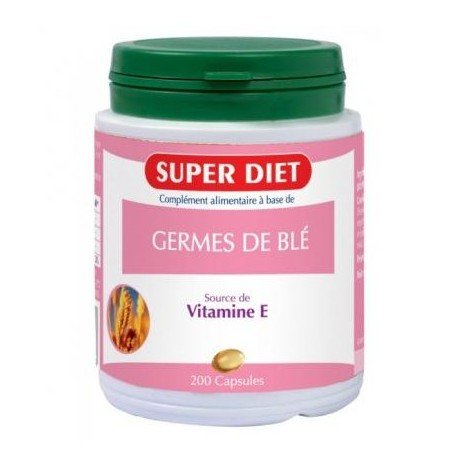 SUPER DIET Germes de ble source de vitamine E 200 Capsules – parabiosain